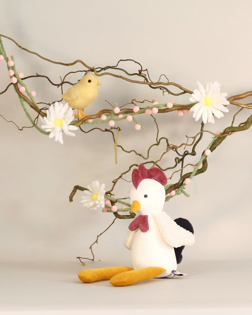 Poupée le coq James – Pamplemousse Peluches